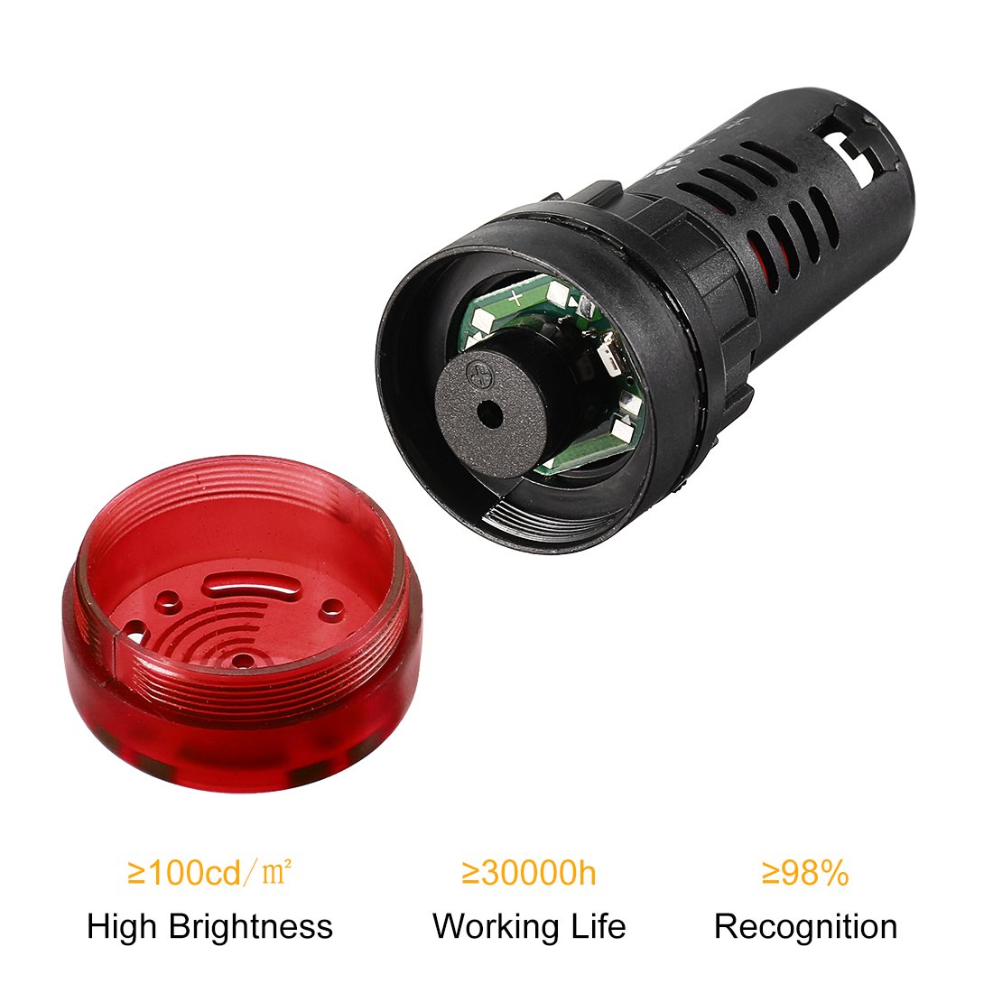 LEYDEN® LED Indicator Light, Panel Indicator Flashing Alarm with Buzzer ...