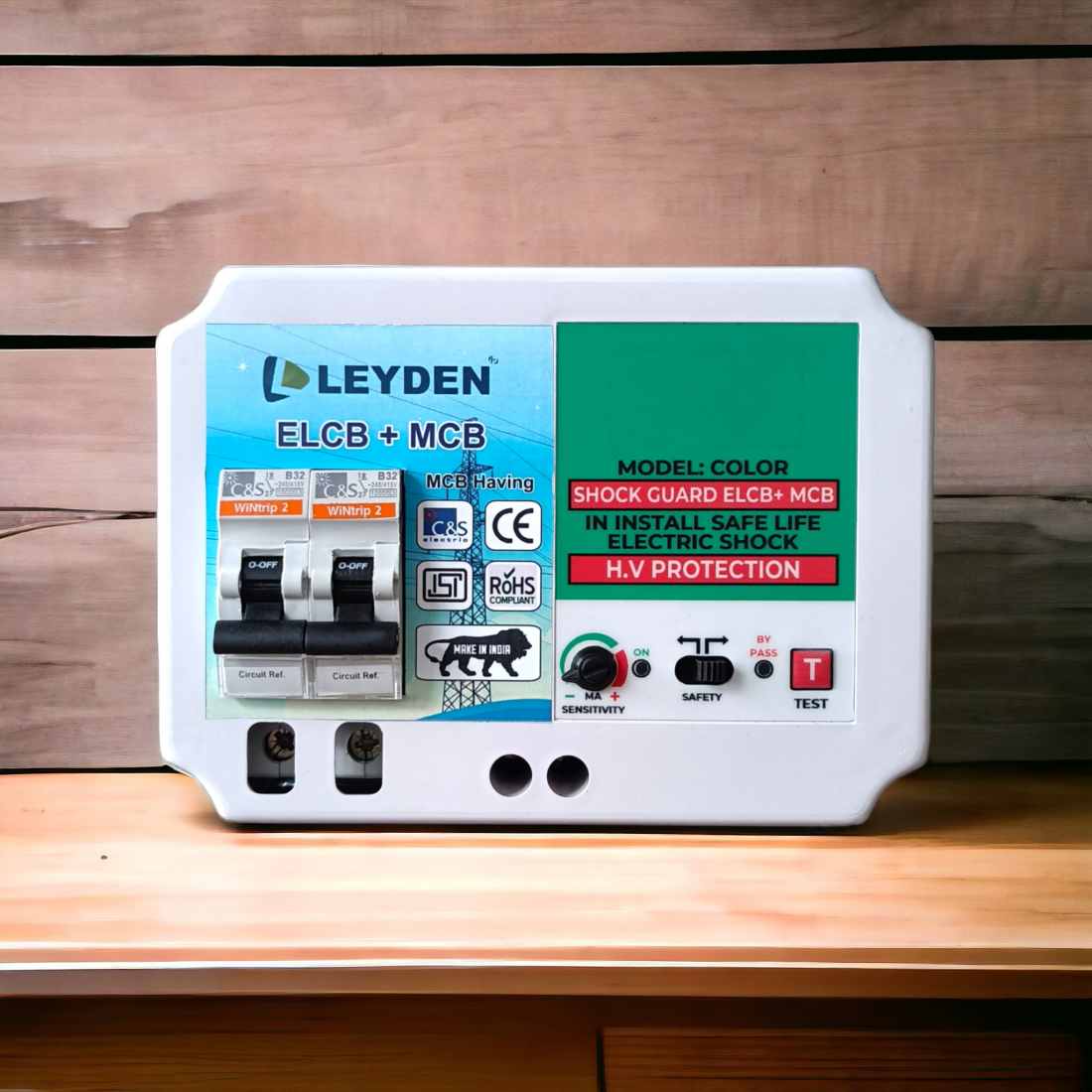 LEYDEN® EM-SPB, 32A 220VAC Single Phase Wall Mount ELCB, RCCB, ISI ...