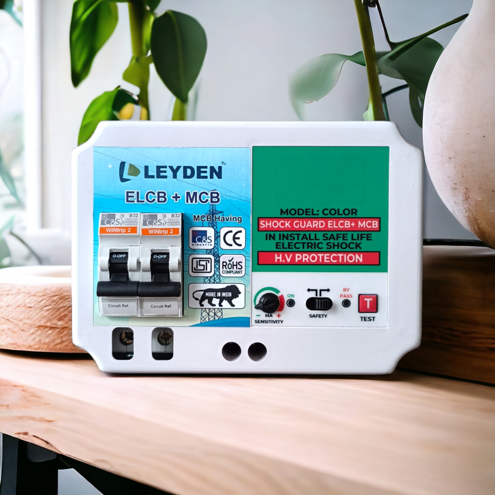 LEYDEN® EM-SPB, 63A 220VAC Single Phase Wall Mount ELCB, RCCB, ISI ...