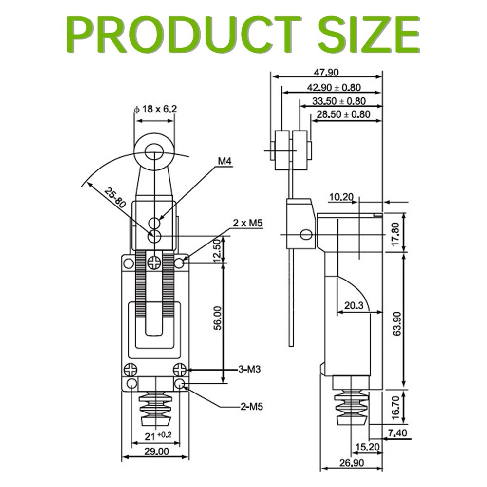 LEYDEN® Limit Switch NO/NC Aluminum Cast Body 10A/380V AC Water and ...