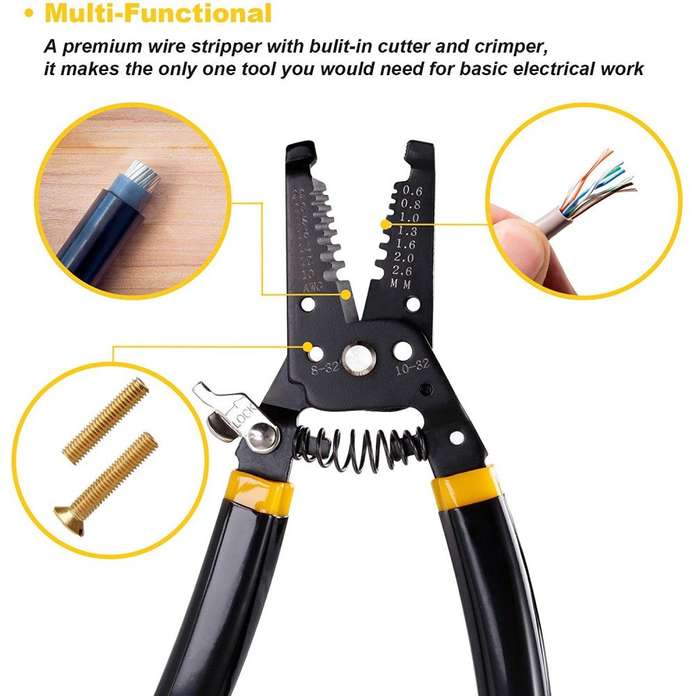 LEYDEN® VX-9CQK, 7 PCS. Quick Change Crimping Tool Kit With Box ...