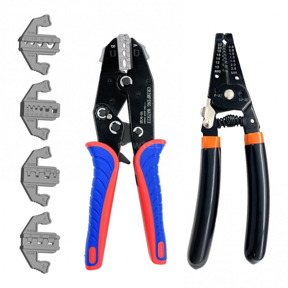 LEYDEN® VX-9CQK, 7 PCS. Quick Change Crimping Tool Kit With Box ...